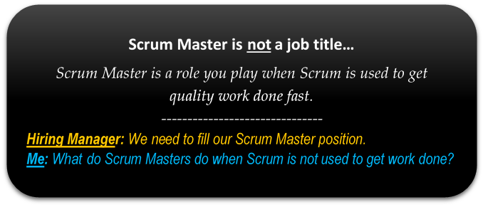 Scrum Master: A Job Title? | EJay Johnson